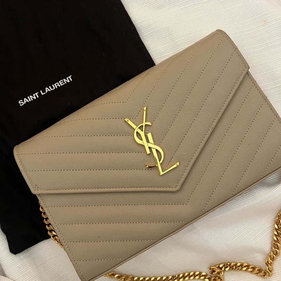 Yves Saint Laurent | Bags | Ysl Woc Dark Beige | Poshmark